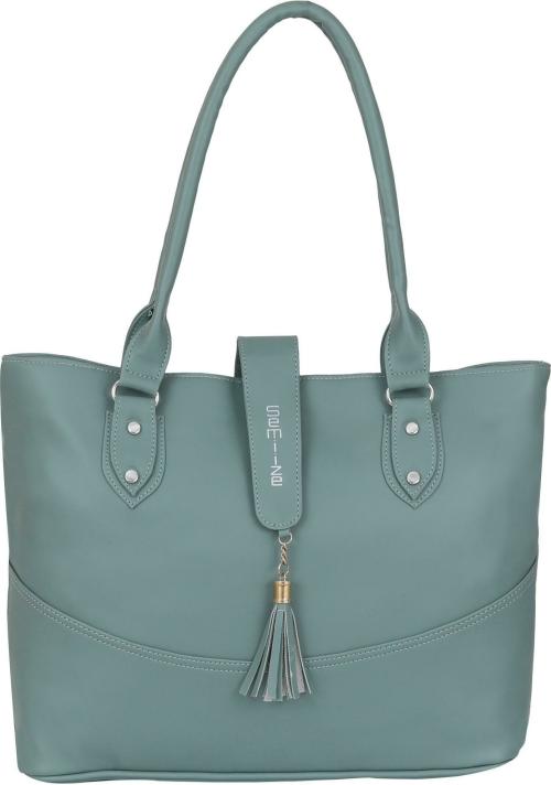 Buy Semiize Women Green PU Handbag Online at Best Prices in India ...