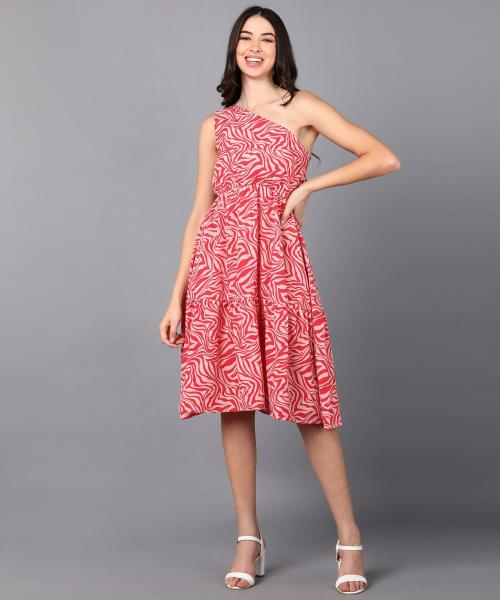 Buy Serein Women Red Solid Crepe Single Dresses Online at Best Prices ...