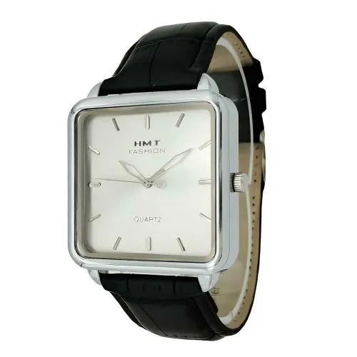 Buy HMT FASHION Leather Strap Watch Square Dial 40mm Watch for Boys and ...