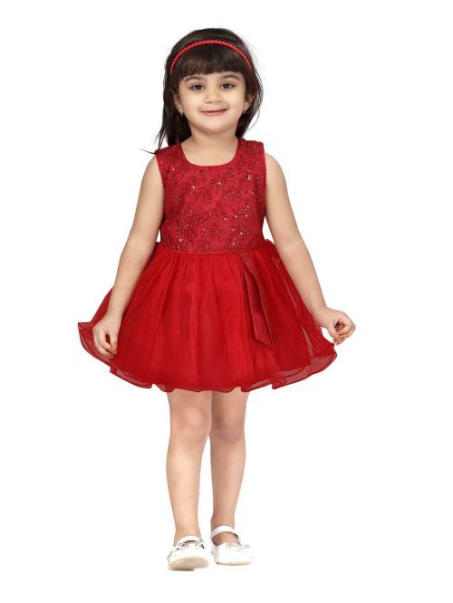 Buy Aarika Girls Maroon Color Frock Online at Best Prices in India ...