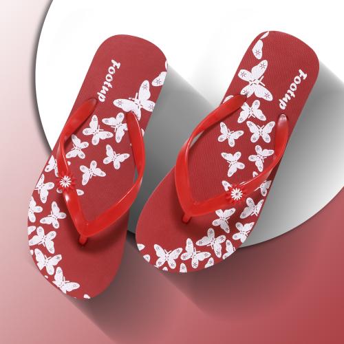 Buy Footup Light Weight Red and Blue Slippers For Women (Pack of 1 ...