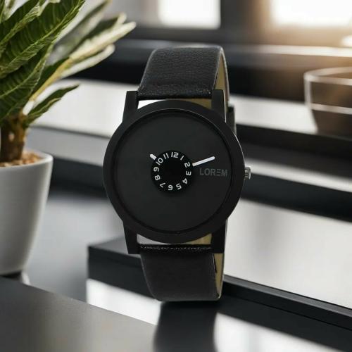 Buy LOREM Black Slim Analog Watch For Men LR25 Online at Best Prices in ...