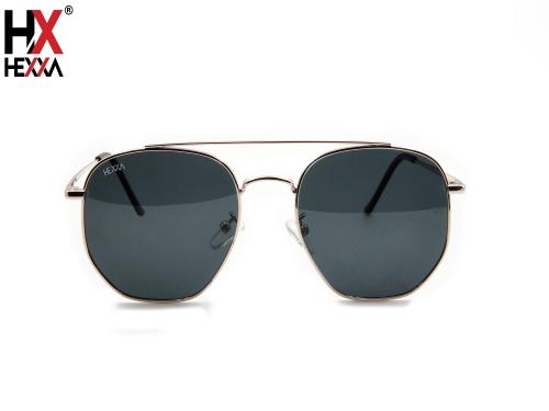 Buy HEXXA Fancy Polycarbonate Lens Metal Frame Round Sunglasses for Men ...