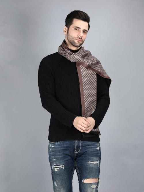 Men Purple & White Floral Print Muffler - JioMart