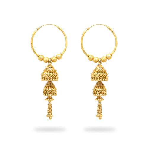 Buy arch Fashion Traditional Gold platted Bali Jumkhi Earring ERG1583 Online at Best Prices in ...