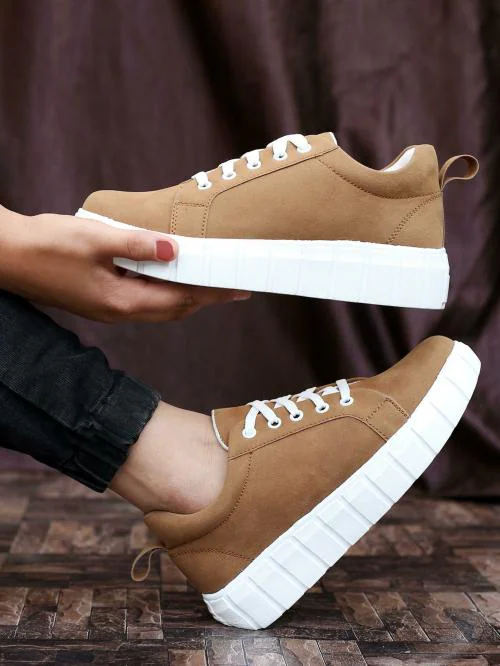 Buy Mr. Wonker Tan Party Wear Sneakers With Optimum Comfort for Women ...