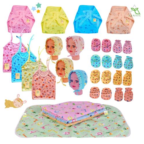 Buy Aantic New Born Baby Care Cloth Set Combo (Set Of 20 ) Hosiery ...