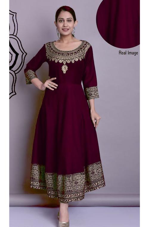 Buy RA Creation Women Navy Blue Embroidered Viscose Rayon Kurta Online at Best Prices in India ...