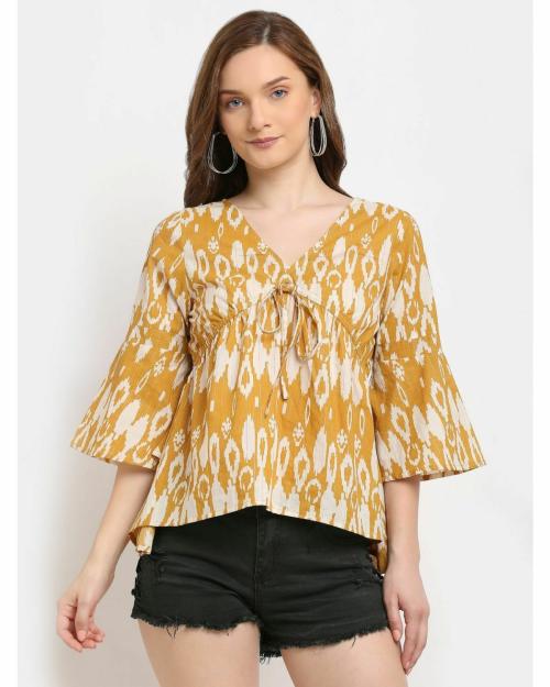 Buy La Zoire Floral High Low Peplum Top Online at Best Prices in India ...