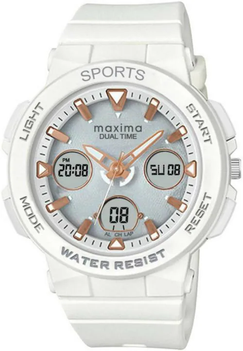 Buy Maxima Analog Multicolor Dial White Strap Watch For Women ...