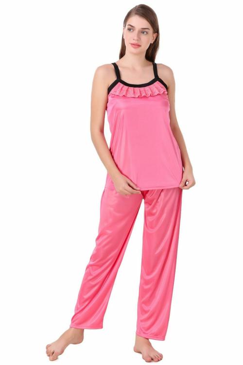 Buy Fasense Women Satin Sleepwear & Nightwear Top & Payjama Set Online ...