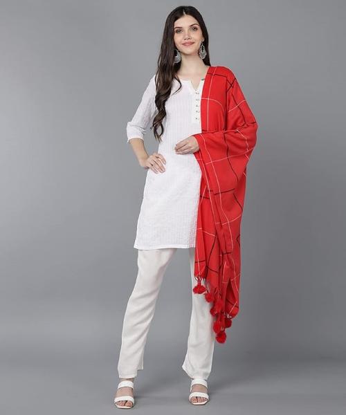 Buy Jayri 100% Soft Woolen Women's Stole Winter Round Stole Online at ...