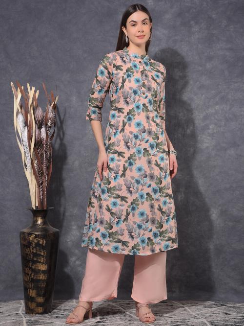 Buy Mamoose Women's PEACH Colour Kurti Online at Best Prices in India ...
