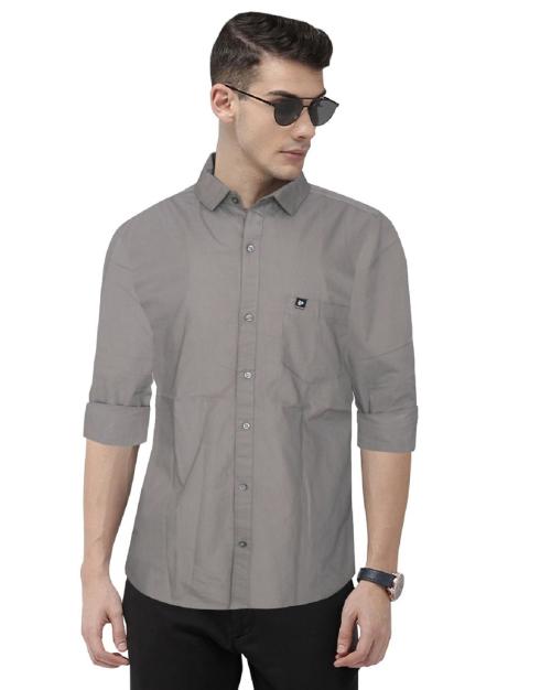 Buy BLUE ROCK ITALIAN FIT Solid Shirt with Patch Pocket Online at Best ...