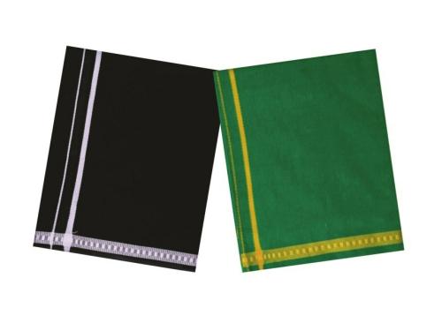 Buy TAVASU Pentex Swamy Colored Cotton Dhoti 02 Meters - Pack of 02 ...