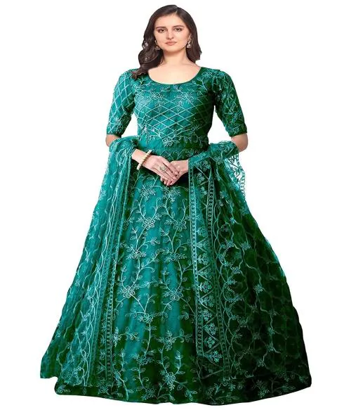 Buy Sitaram designer Embroidered Net Semi Stitched Anarkali Gown ...