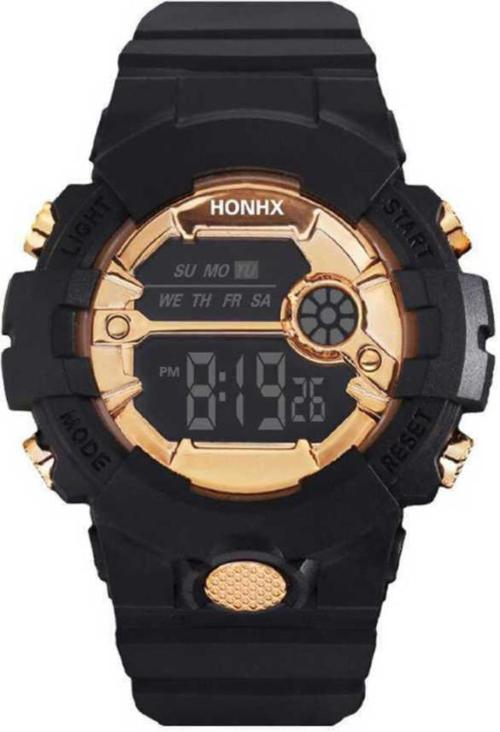 Buy Showking Digital Gold Dial Black Strap Watch For Boys Online at ...