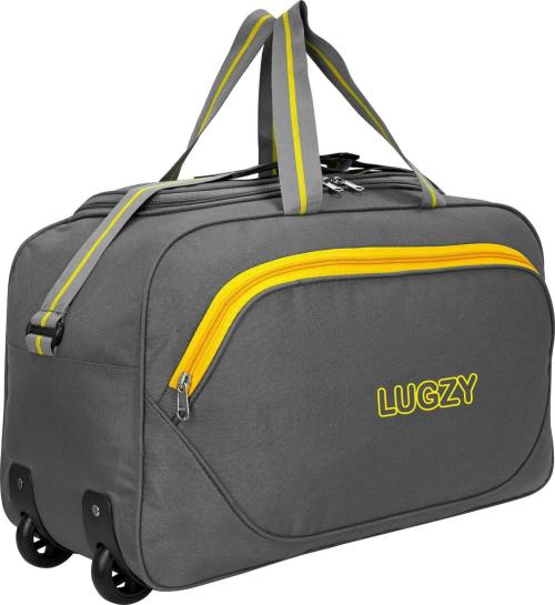 Buy Lugzy Grey Polyester Duffel Bag With Wheels (Strolley) 70 Liter ...