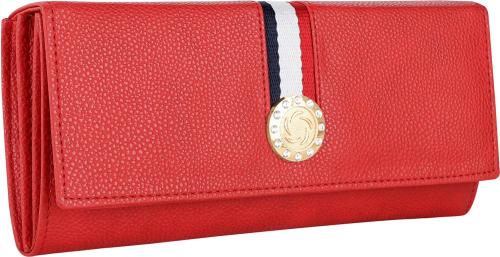 Buy Raaq Red Artificial Leather Clutch 8.5 inch Online at Best Prices ...
