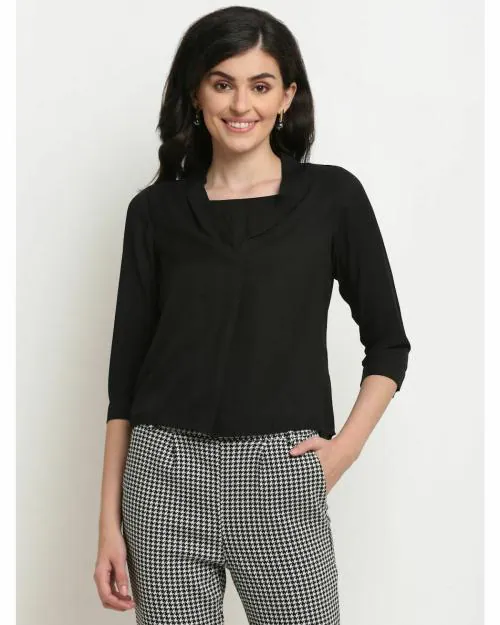 La Zoire Pleated Formal High-Low Top - JioMart