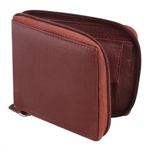 Buy LAER Zipper Leather Wallet Money Clipper Card Holder for Men's ...