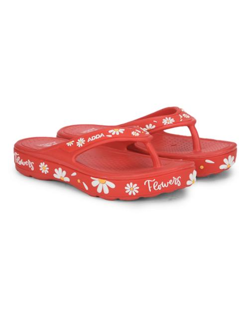 Buy ADDA MYTIME-2 Women Red Thong Flip-Flops Online at Best Prices in ...