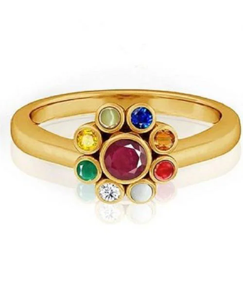 Buy Ceylonmine Navratan Ring Gemstone Ring Panchdhatu Ring Online at ...