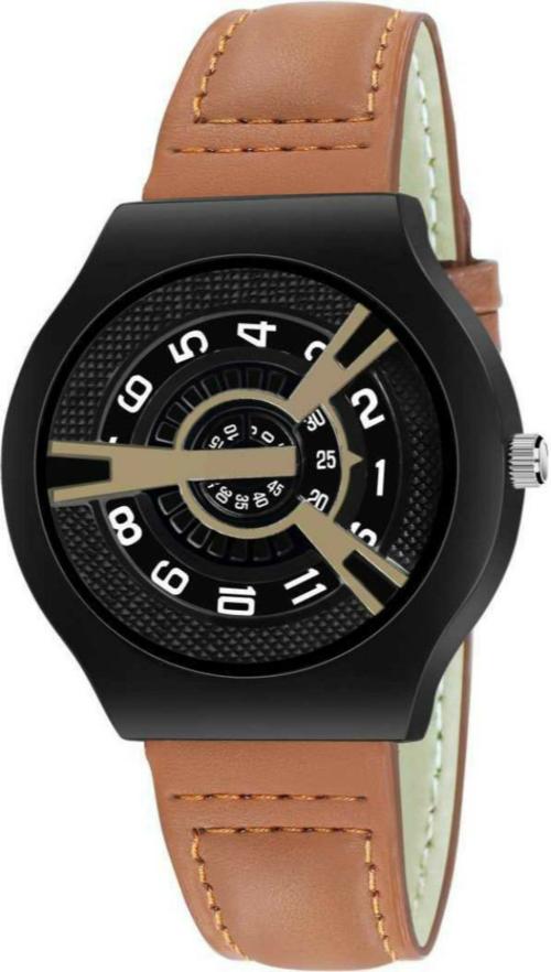 Buy Bolun Analog Black Dial Brown Strap Watch For Men Online at Best ...