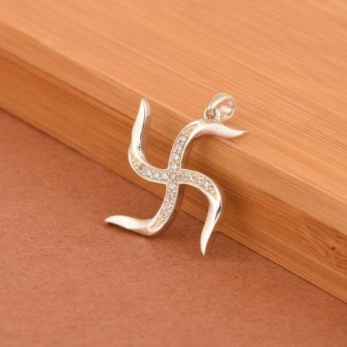 Buy MOONEYE Traditional Religious 925 Sterling Silver White Gold Plated ...