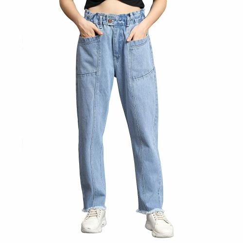 Buy AngelFab Loose fit Denim Boyfriend Jeans Pent for Women Online at ...