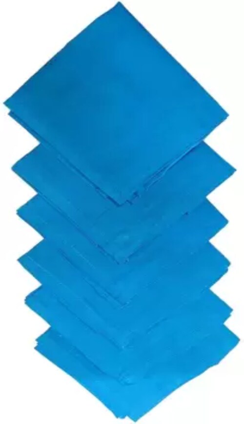 Buy SHIVAAY Handkerchief Light Blue [Sky Blue] Men's 100% Cotton 50X50 ...