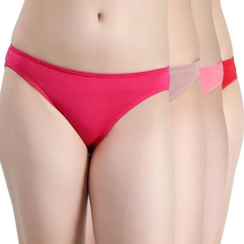 Buy Avika Women's Medium Coverage Super Combed Cotton Mid Waist Solid Bikini with Concealed ...