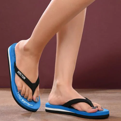 Buy Footup Doctor Ortho Blue Slippers for Women (Pack of 1) Online at ...
