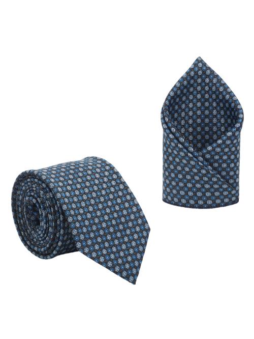 Buy KANTH LANGOT Men's Jacquard Self Design Microfibre Turquoise Blue ...