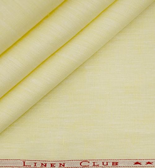 Buy Linen Club Men Beige Linen Unstitched shirt Fabric (1.6 m) Online ...