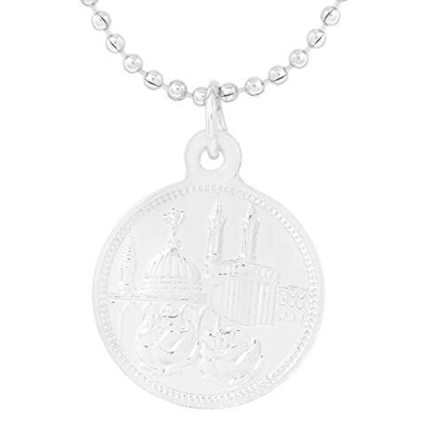 Buy morir Silver Plated Brass Charm Mecca Madina Allah Islamic Arabic ...