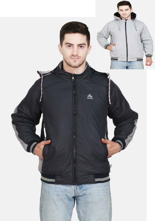 Buy AD & AV Men Blue Solid Nylon Single Jacket Online at Best Prices in ...