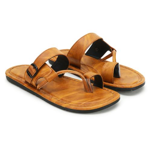 Buy Footup Light Weight Tan Slippers for Men (Pack of 1) Online at Best ...