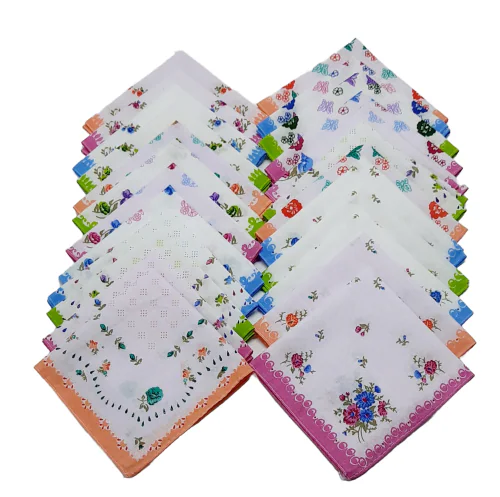 Buy ARTCCOT Ladies Cotton Handkerchief| Pack of 12 | 25 x 25 cms | Cool ...