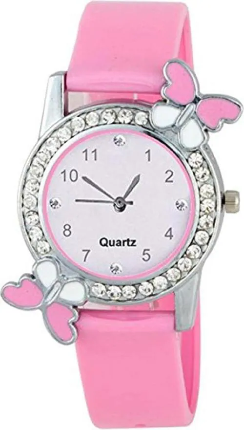 Buy Crispy Analog Pink Dial Pink Strap Watch For Girls Online at Best ...
