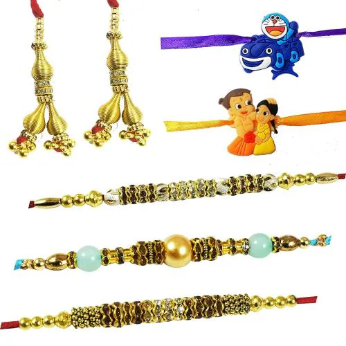 Buy Forty Wings Rakhi With Kids And Bhabhi Bangle Lumba Rakhi For ...
