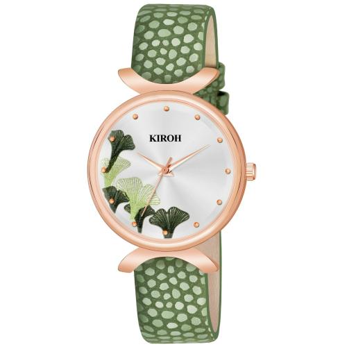 Buy KIROH Analogue Unique Multi Flower Dial Designer Leather Strap ...
