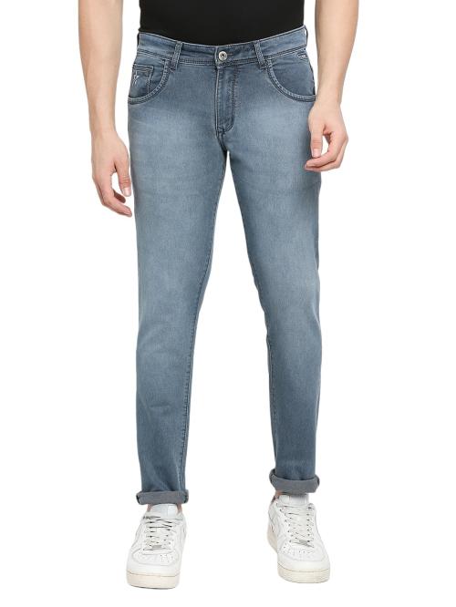 Buy TCI TRUE COLORS OF INDIA Steel Grey whisker Stretchable Casual ...