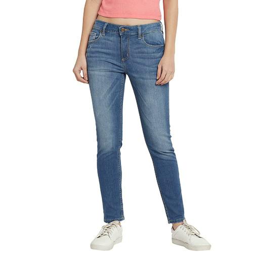 Buy GO COLORS Store Women Light Blue Cotton Jeans Online at Best Prices ...