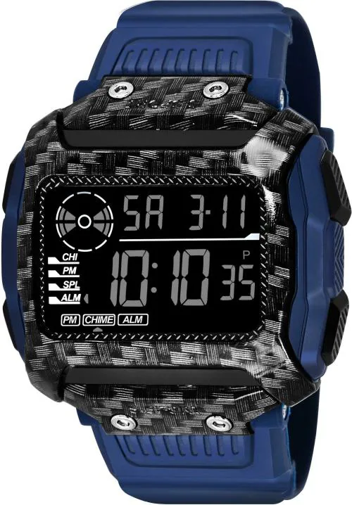 Buy Reborn Digital Watch Black Dail Blue Strap Wrist Digital Watch for ...
