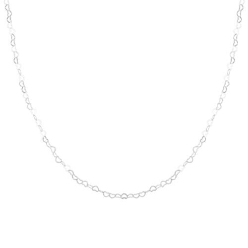 Buy Giva Sterling Silver Dainty Heart Link Chain For Women Online at ...