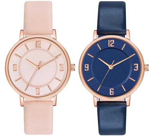 Buy Zabby Allen Peach and Blue Slim Dial Leather Belt 392-395 Combo ...