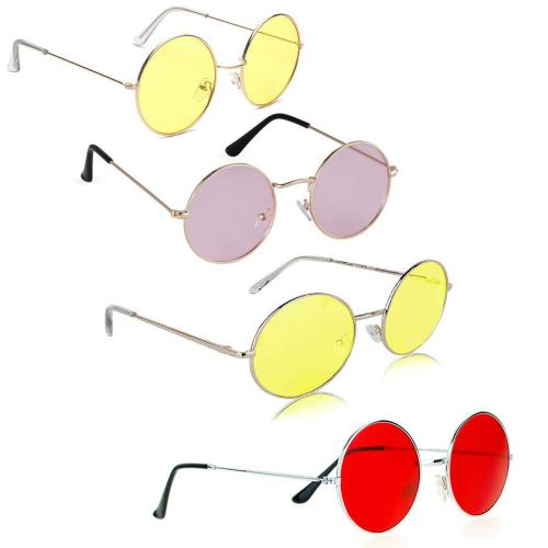 Buy Phenomenal Round Unisex Sunglasses pack of 4 (Multicolor) (Men ...