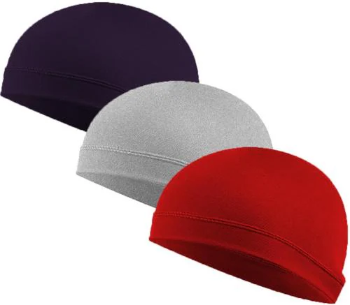 Buy The Blazze Grey Cotton Skull Cap (Pack Of 3) Online at Best Prices ...