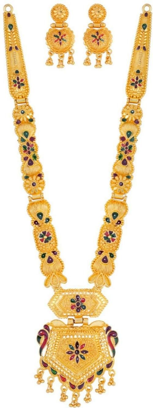 Buy Primectrla Fab Gold Plated Brass Jewel Set (Gold) Online at Best ...